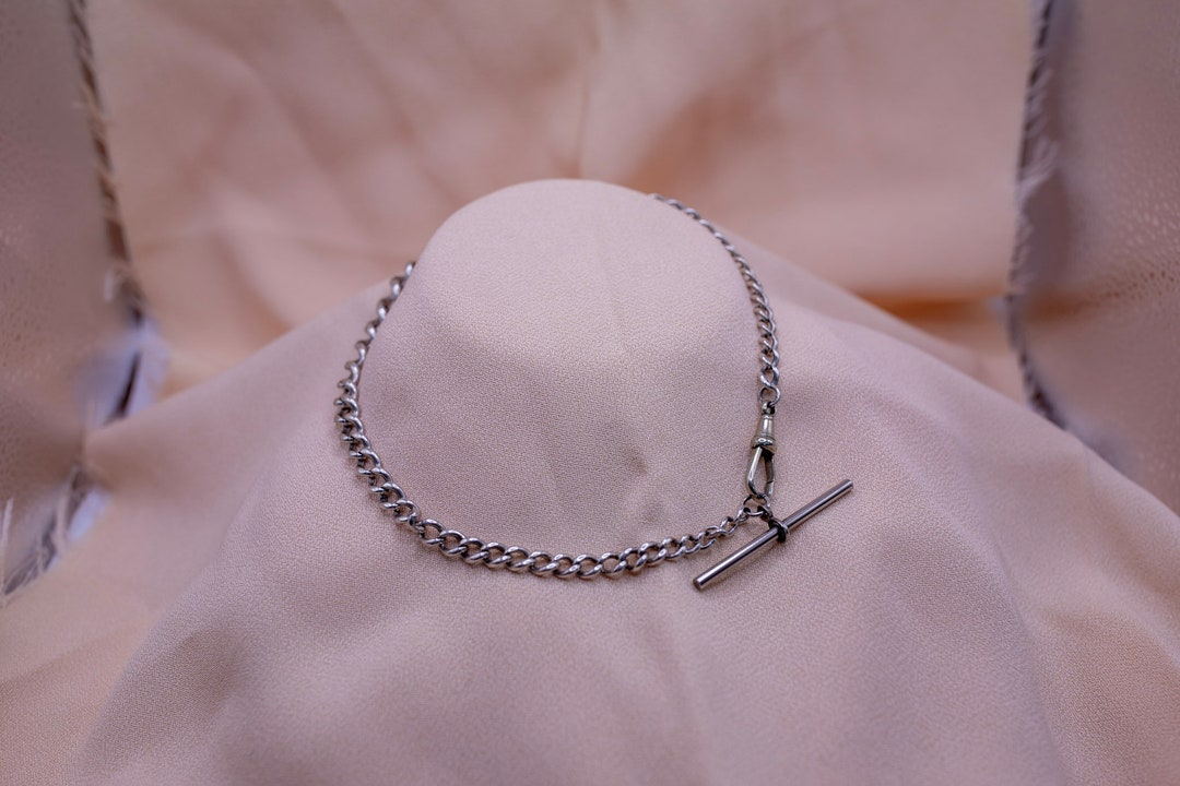 Sterling Silver Watch Chain Necklace - Etsy