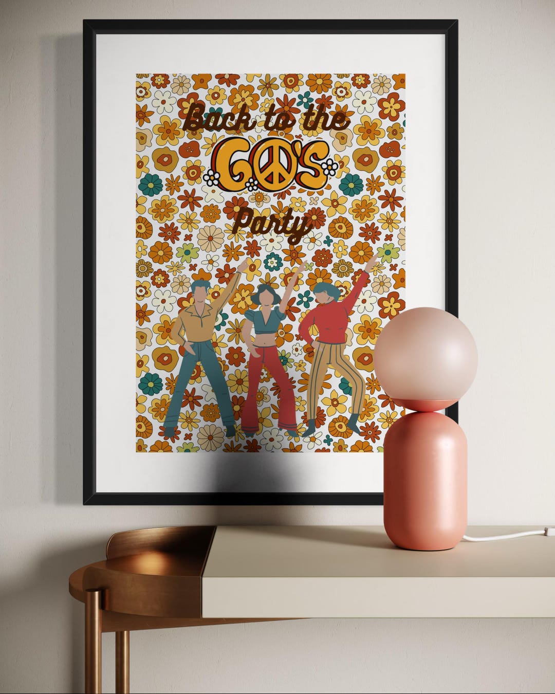 Retro 60s Party Digital Poster | Printable Groovy Wall Art | Instant ...