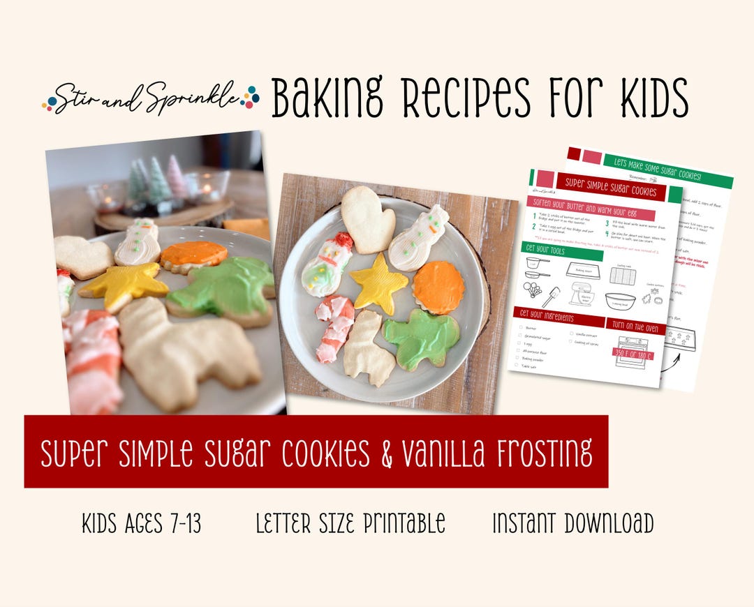 Super Simple Sugar Cookies Holiday Cookie Recipe for Kids - Etsy