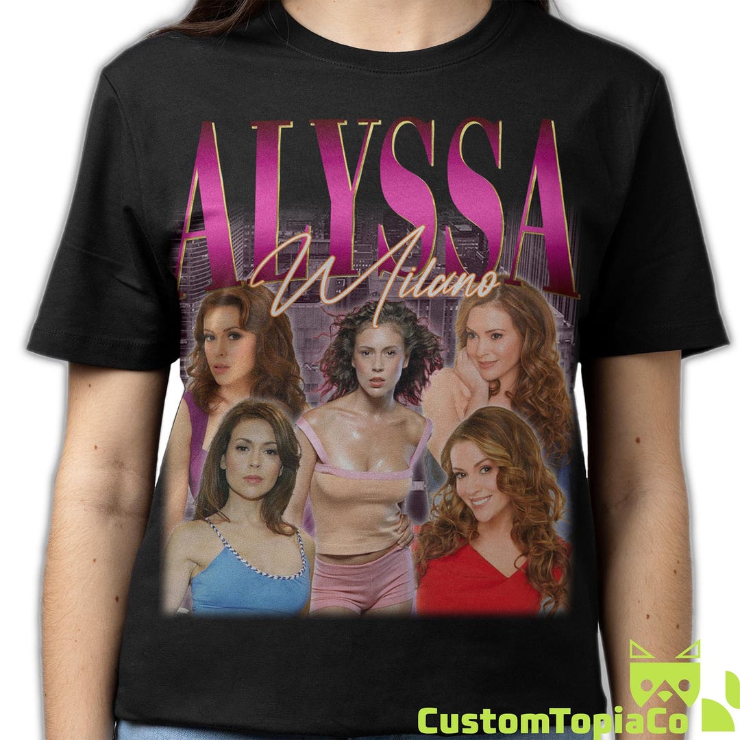 ALYSSA MILANO SHIRT, Alyssa Milano Vintage T-shirt, Alyssa Jayne Milano ...