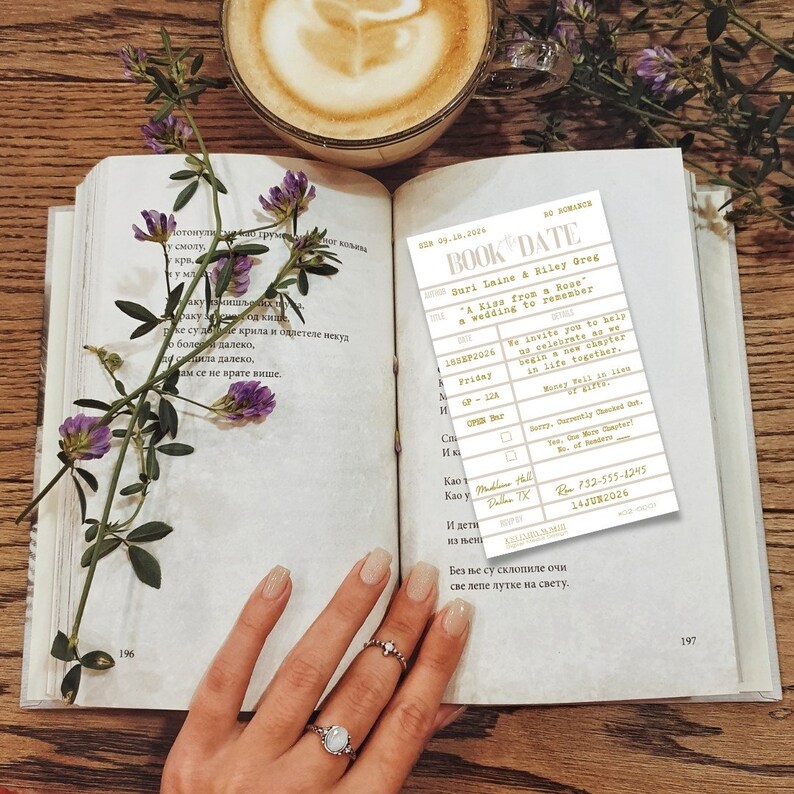 Customizable "book This Date" Library Due Date Invitation - Perfect for ...