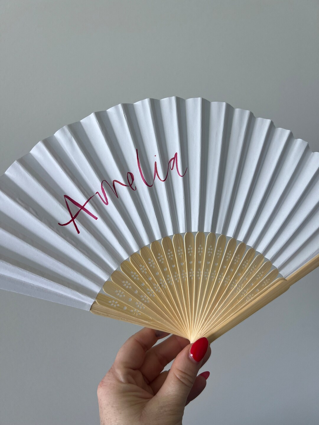 Hand Lettered Custom Paper Fans - Etsy