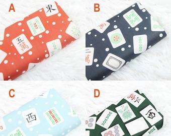 Mahj Game Blue Fabric Mahjong Tiles for Mahj Game on Aqua Background by ...