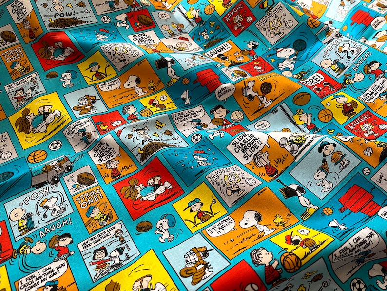 5876 Snoopy Peanuts Friends Comic Strip Cotton Fabric 43 - Etsy