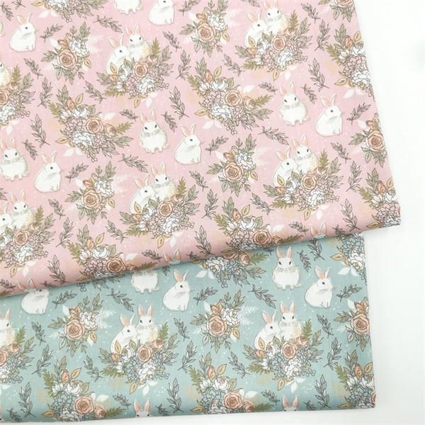 Rabbit Print Fabric - Etsy