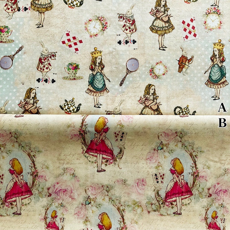 Alice in Wonderland Fabric - Etsy