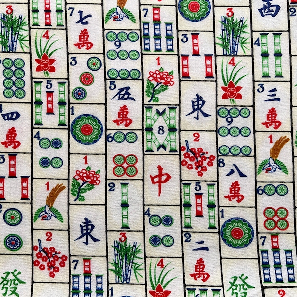 Mahjong Fabric by the Yard - Etsy