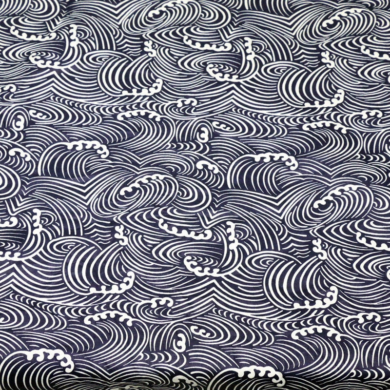 4340 Japanese Traditional Wave Pattern Cotton Fabric 62 - Etsy UK