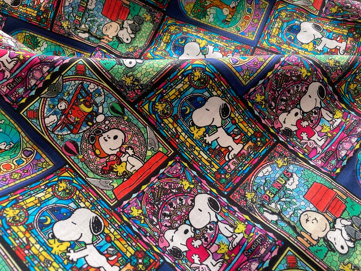 5346 Peanuts Snoopy Mosaic Floral Stained Glass Window Art | Etsy