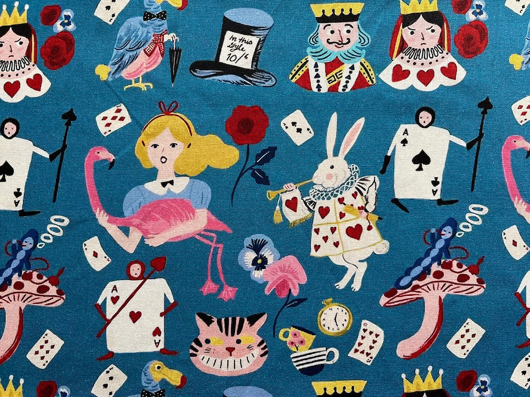 5753 - Alice in Wonderland Cotton Fabric - 43 Inch (width) X 1/2 Yard ...