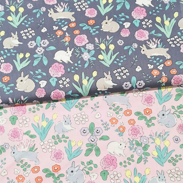 Rabbit Print Fabric - Etsy