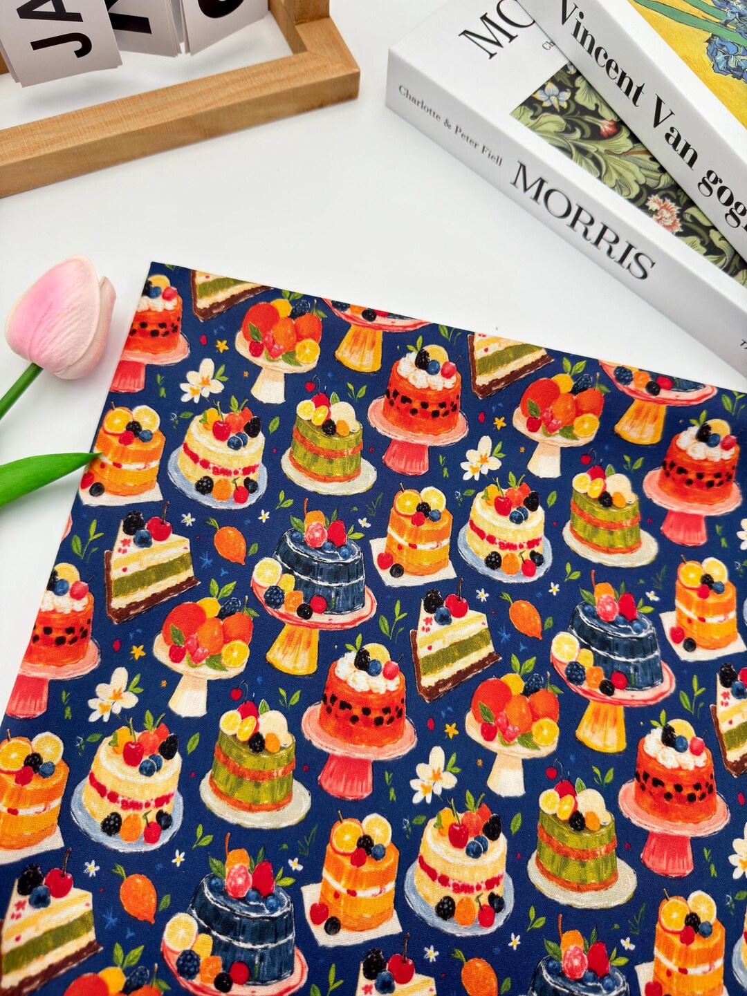 6573 - Assorted Fruit Cake Cupcake Sweets Dessert Confection Cotton ...
