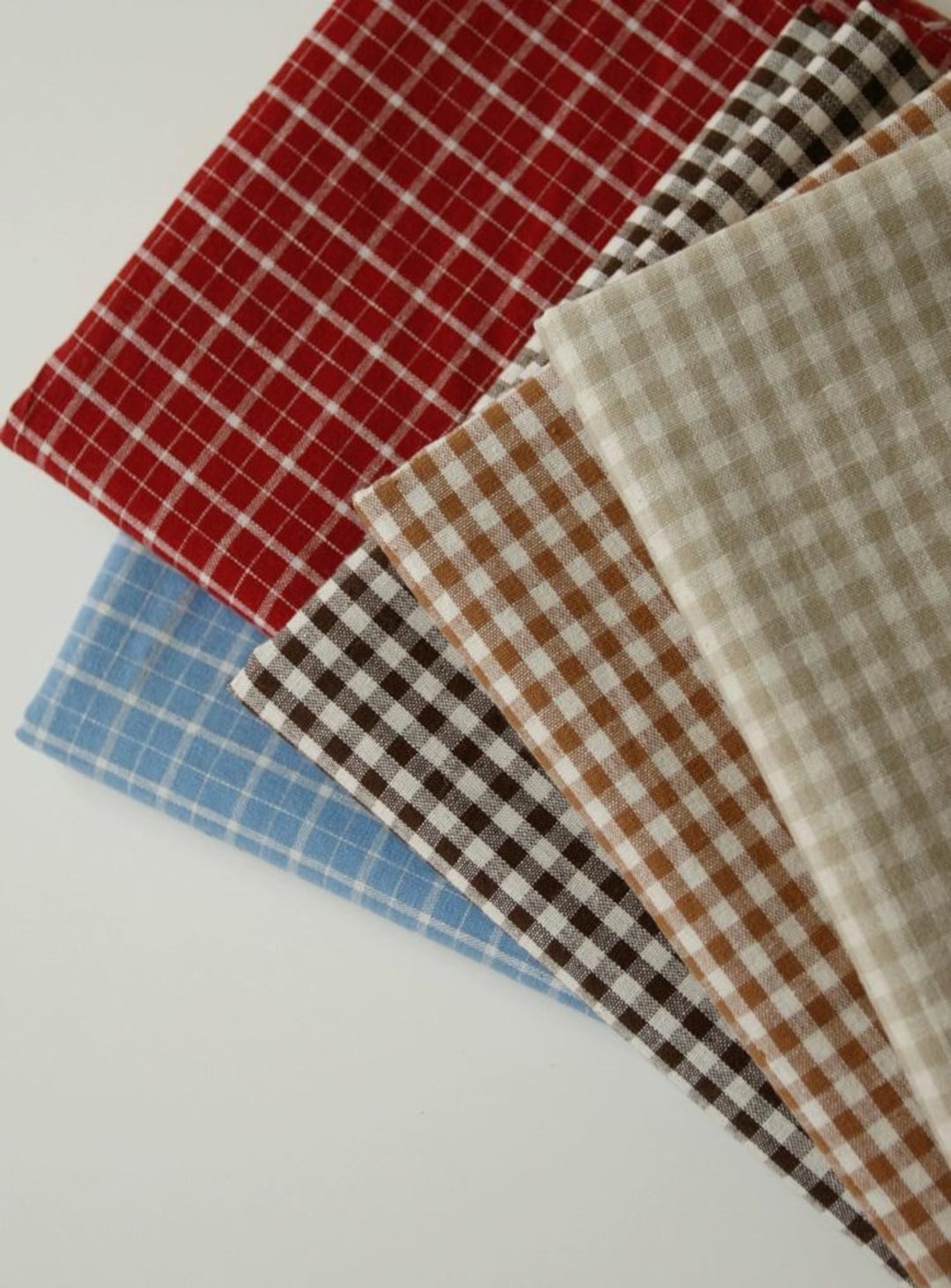 6106 - Assorted Gingham Checker Yarn-dyed Cotton Fabric - 55 Inch ...