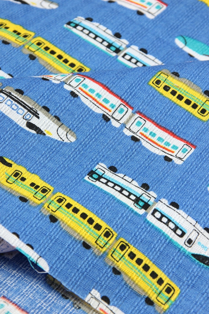 5180 Japanese Bullet Train Shinkansen Railway Cotton Fabric | Etsy