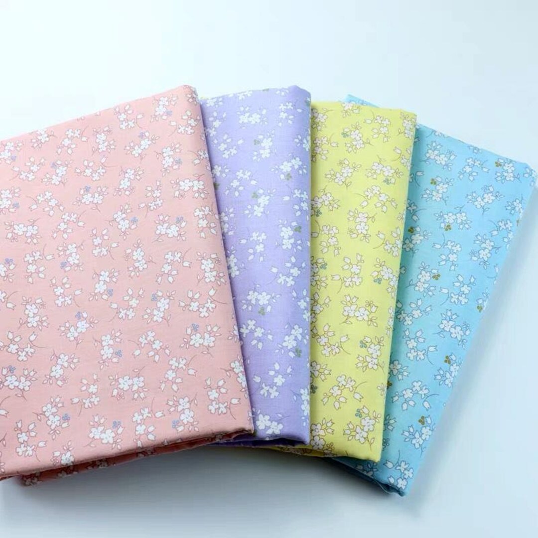 6180 - Chic Small Flower Floral Cotton Fabric - 62 Inch (width) X 1/2 ...