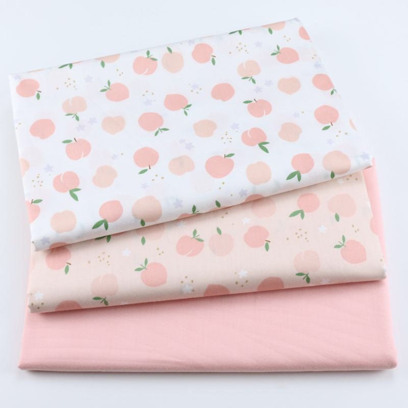 4907 Peach Fruit Floral Cotton Fabric 62 Inch width X - Etsy