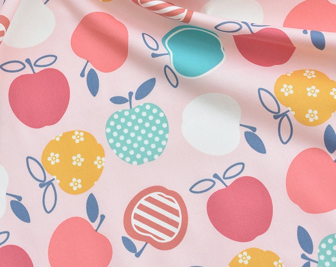 5178 - Colorful Apple Poplin Cotton Fabric - 55 Inch (width) X 1/2 Yard ...