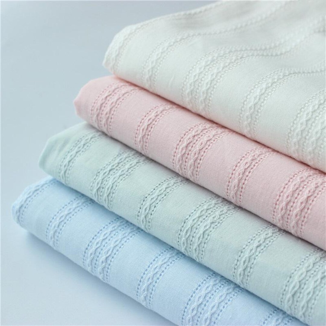 6477 - Geometric Vertical Stripe Eyelet Embroidered Embroidery Cotton ...