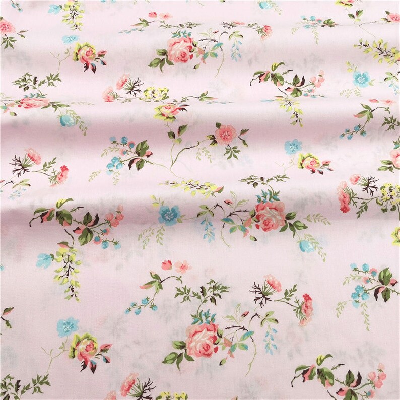 5490 Cottage Chic Rose Blossom Flower Floral Cotton Fabric - Etsy