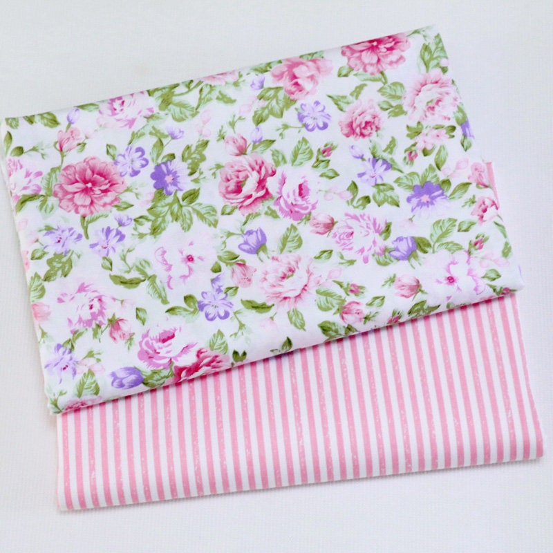 Pink Roses Fabric - Etsy