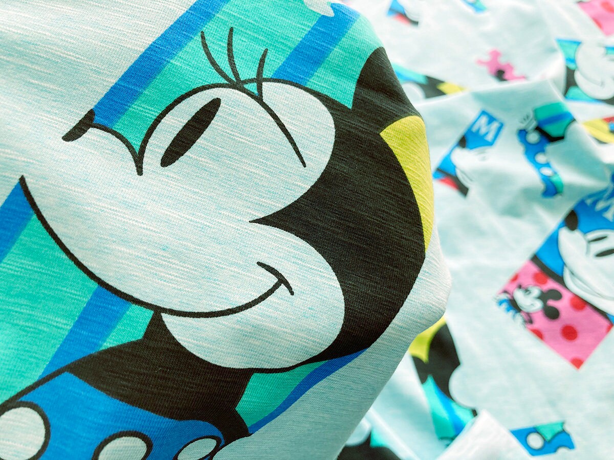 5460 Funky Mickey & Minnie Mouse 4-Way Stretch Cotton Lycra | Etsy