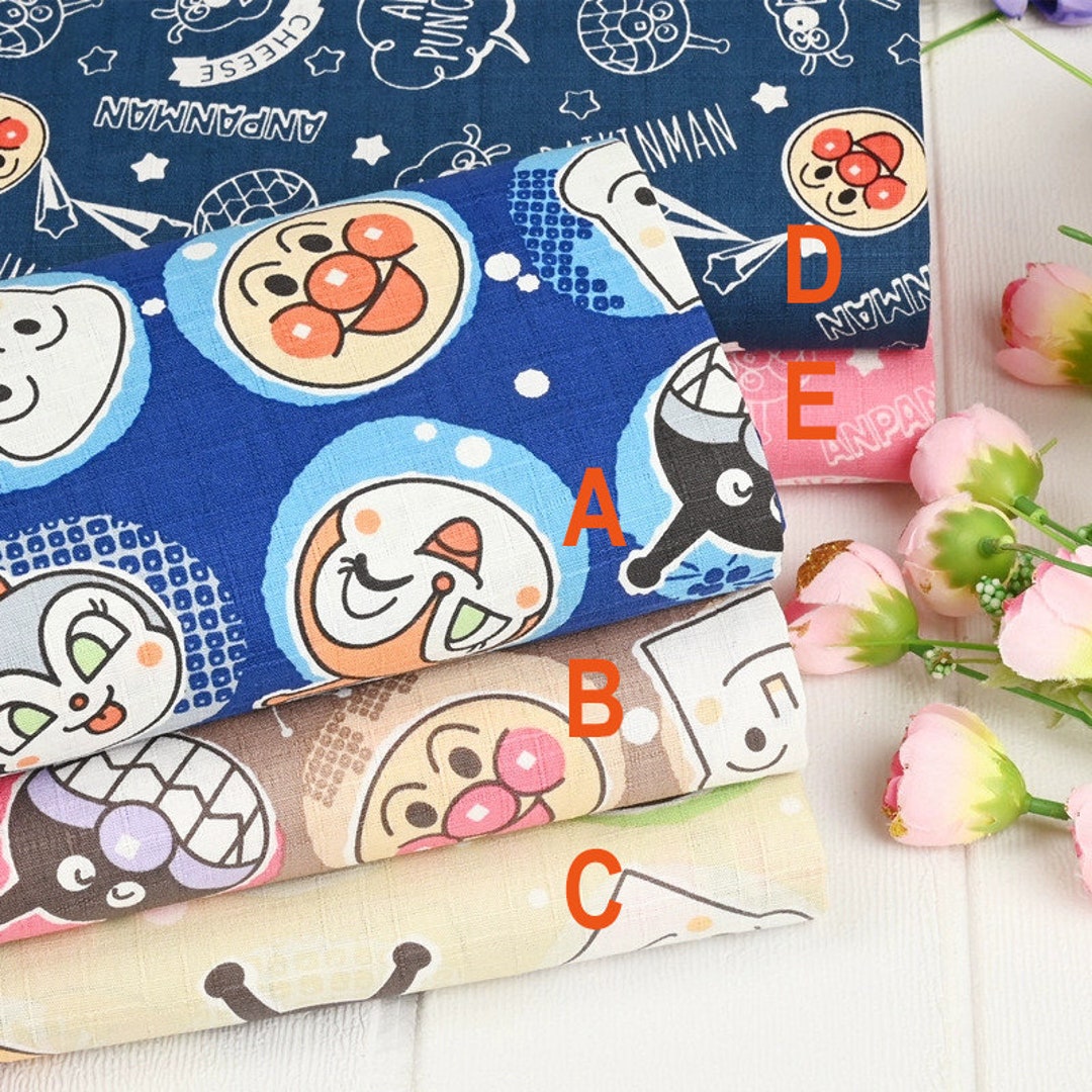 5846 Japanese Anpanman Slubbed Cotton Fabric 55 Inch - Etsy