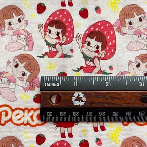 5746 - Milky Peko Poko Peko-chan Girl Strawberry Fruit Cotton Fabric ...