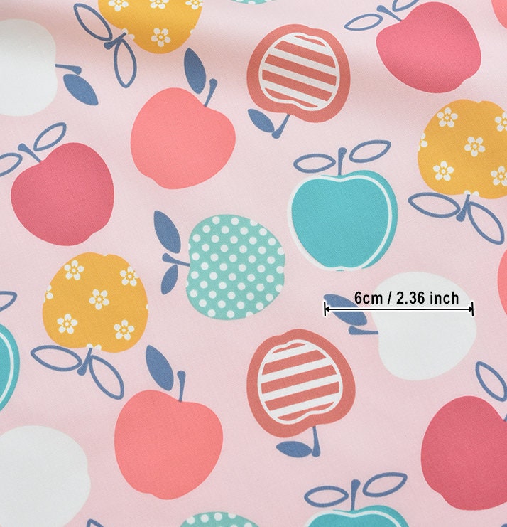 5178 Colorful Apple Poplin Cotton Fabric 55 Inch width X - Etsy