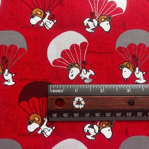 6187 - Snoopy Pilot Sky Diving Parachute Jumping Cotton Fabric - 43 ...
