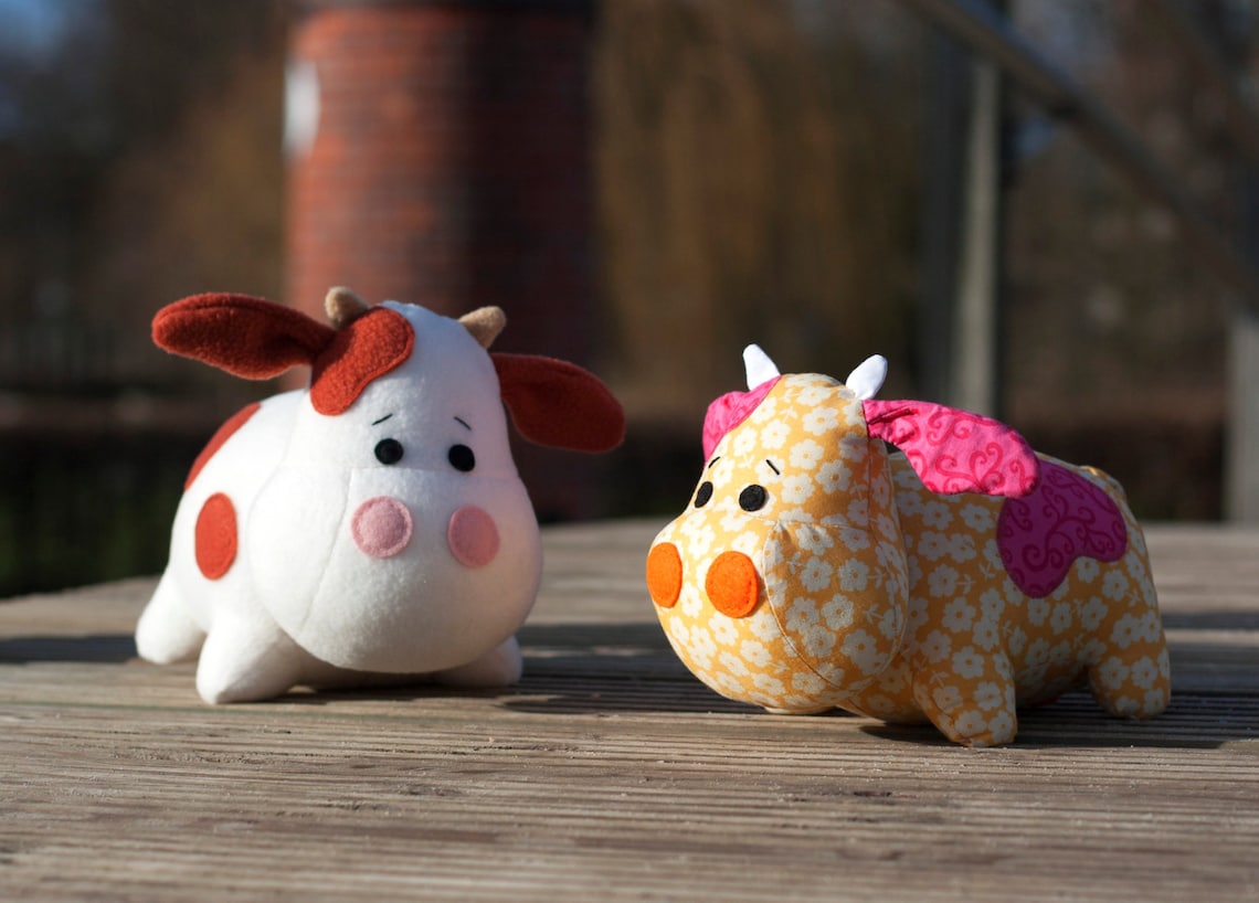 Stuffed Cow Sewing Pattern Sew a Cute Toy - Pdf - Etsy