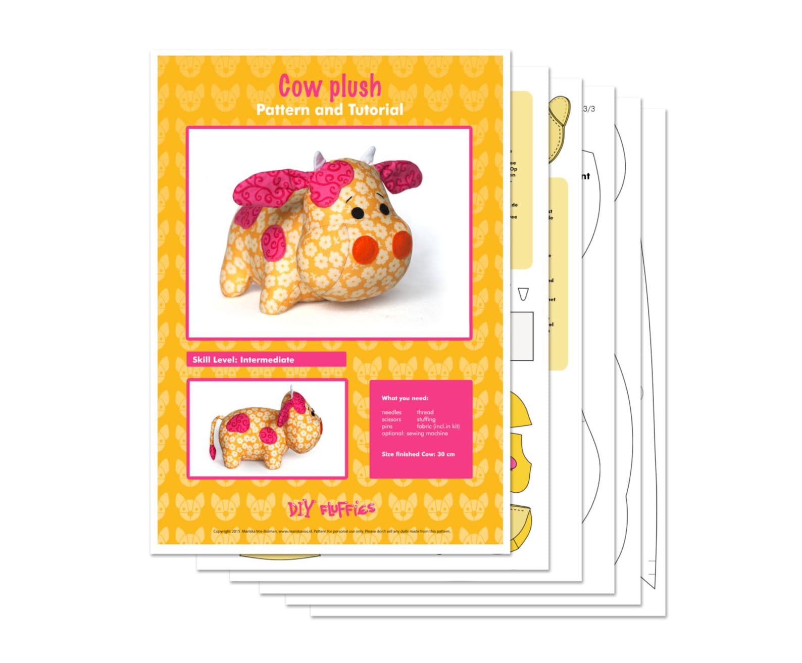 Stuffed Cow Sewing Pattern – DIY Plush Toy (PDF) - Etsy