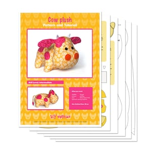 Stuffed Cow Sewing Pattern Sew a Cute Toy - Pdf - Etsy