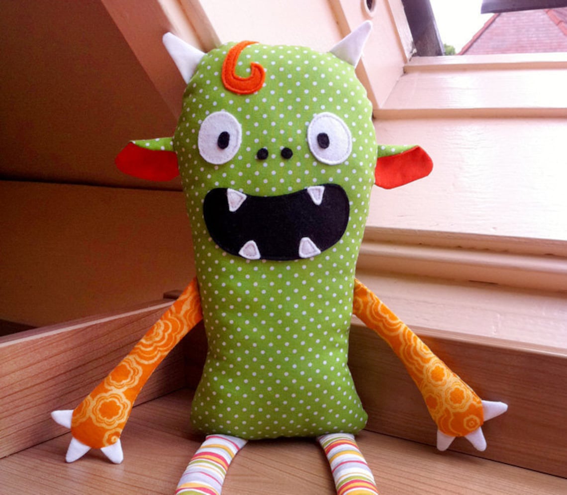 Monster Doll pdf sewing pattern Halloween softie Stuffed toy | Etsy