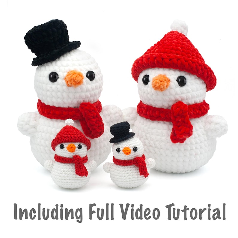 Snowman Amigurumi Crochet Pattern PDF - Easy for Beginners Including ...