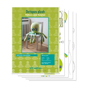 Octopus Sewing Pattern PDF Plush Toy - Etsy