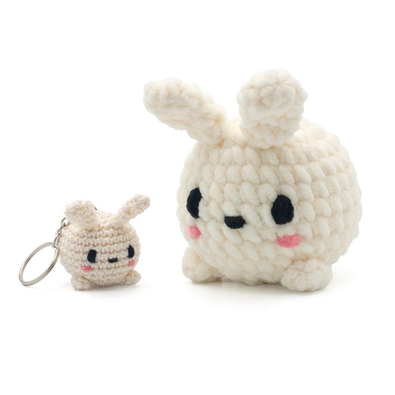 Bunny Fluffy Keychain - Etsy