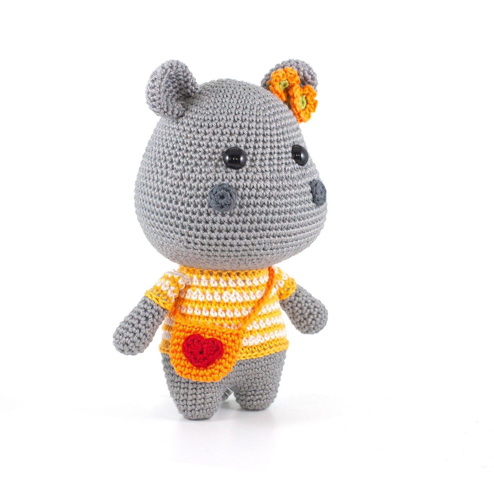 Hannah the Hippo Amigurumi Crochet Pattern - PDF - Etsy
