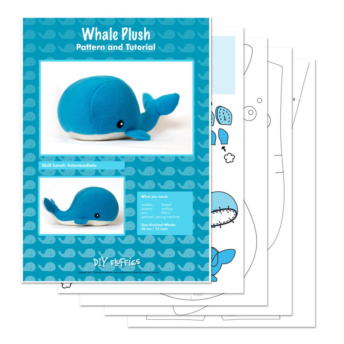 Walvis knuffel patroon naai je eigen zeedier PDF - Etsy Nederland