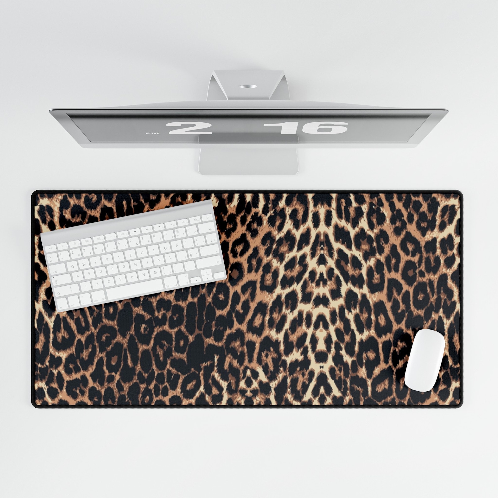 Leopard Print Desk Mat Mousepad Chic Desk Accessories Office Decor ...