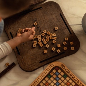Personalized Scrabble Game Set Board Game for Family Personalized ...