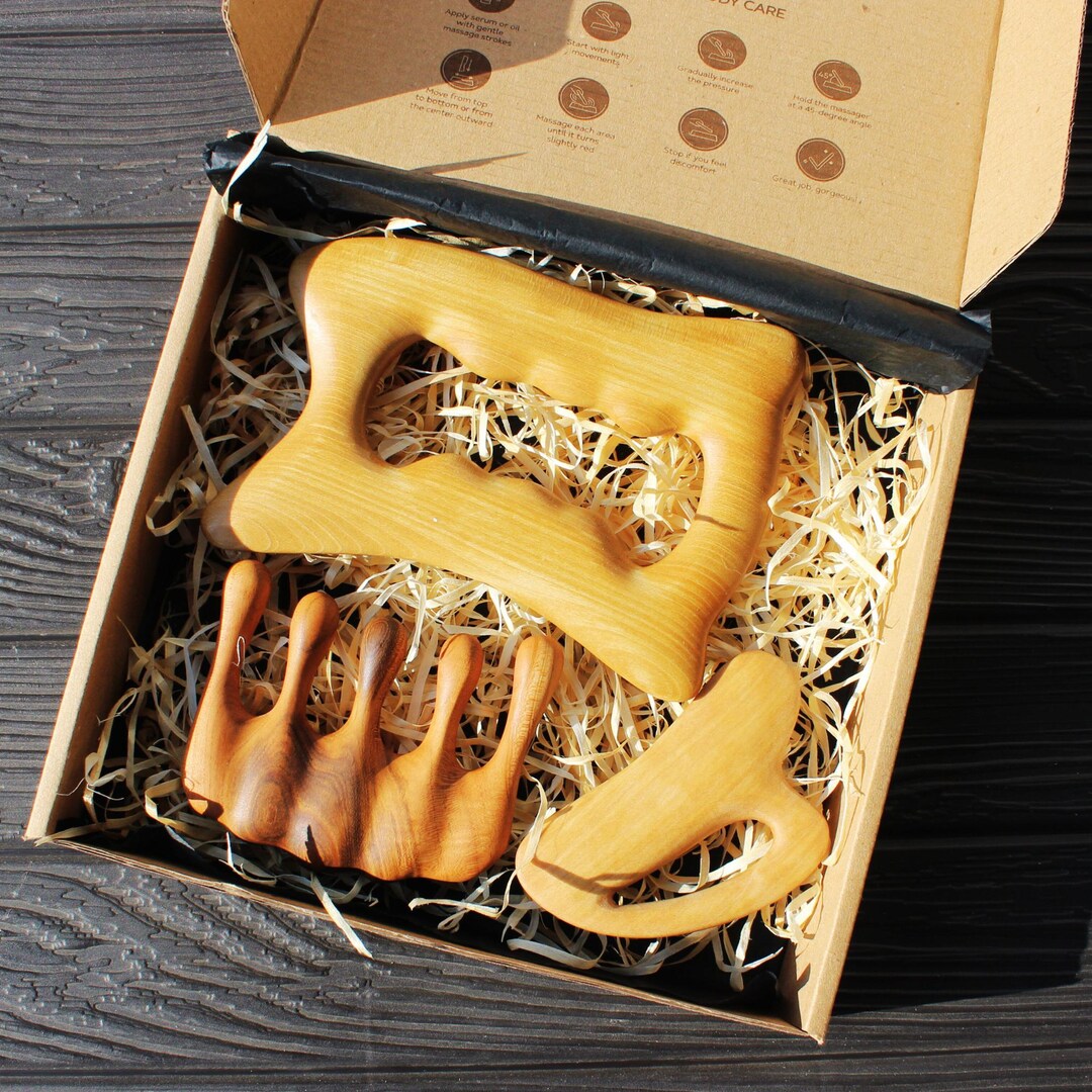 Custom Gua Sha Gift Set Personalized Wooden Massage Tool Set for ...