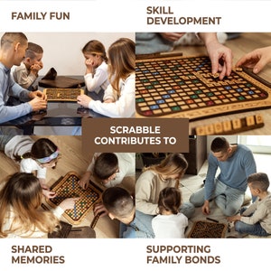 Personalized Scrabble Game Set Board Game for Family Personalized ...