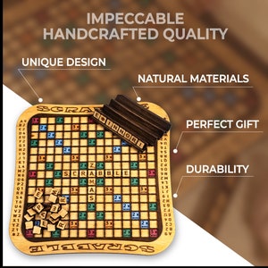 Personalized Scrabble Game Set Board Game for Family Personalized ...