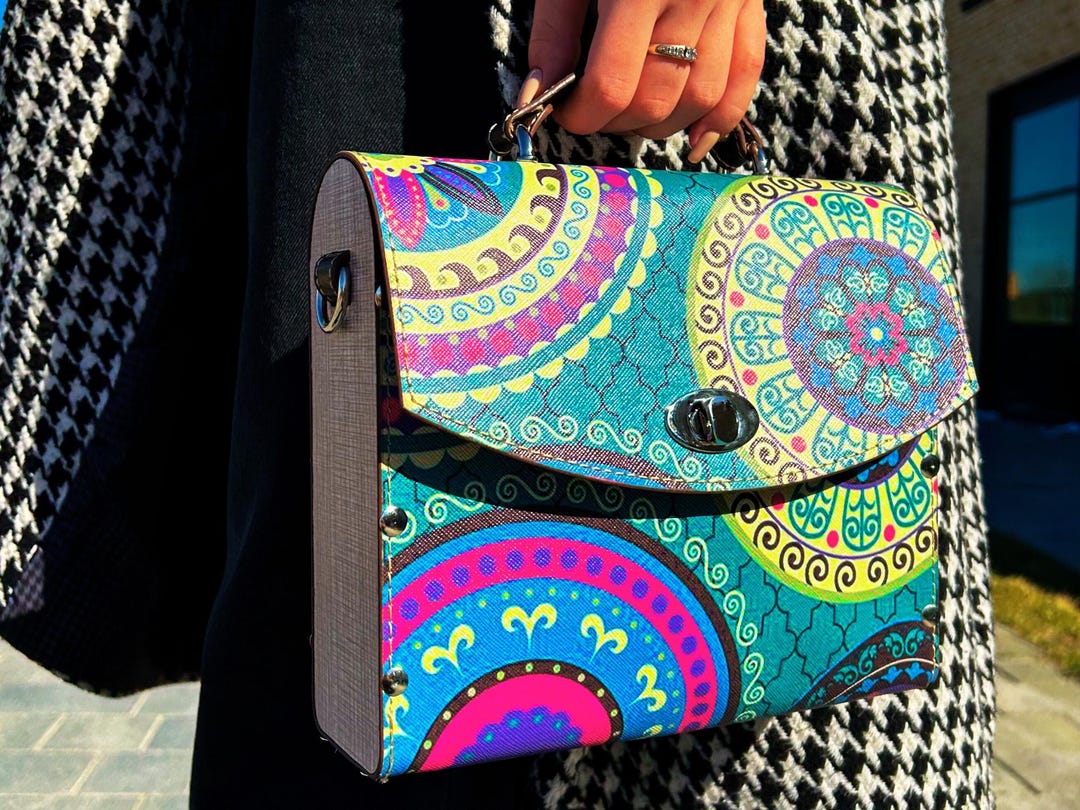 Women Handbag Enigma Mandala Purse Set Vegan Leather Crossbody Bag ...