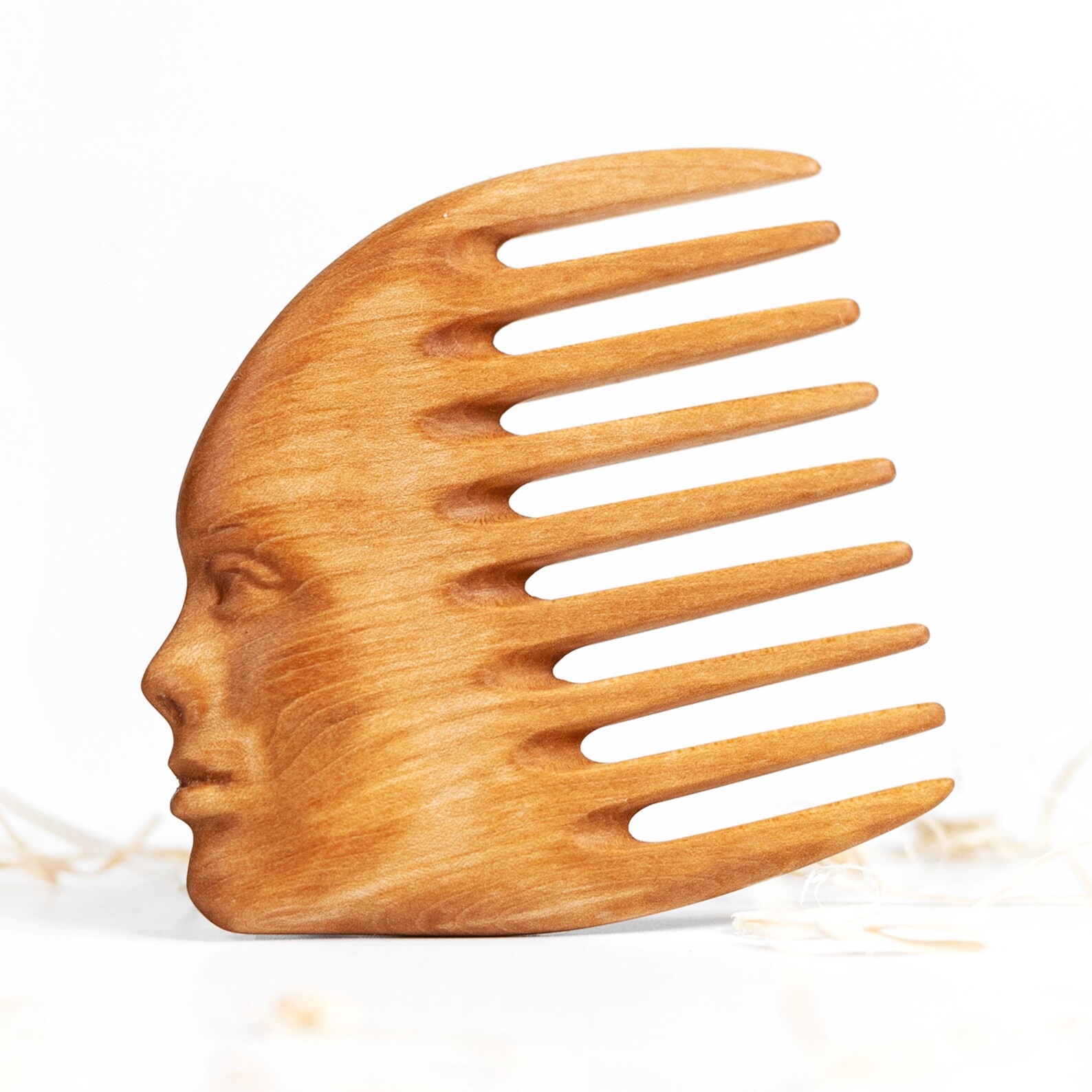 Women Wooden Hair Comb Personalized Gift for Girlfriend Comb for Curly ...