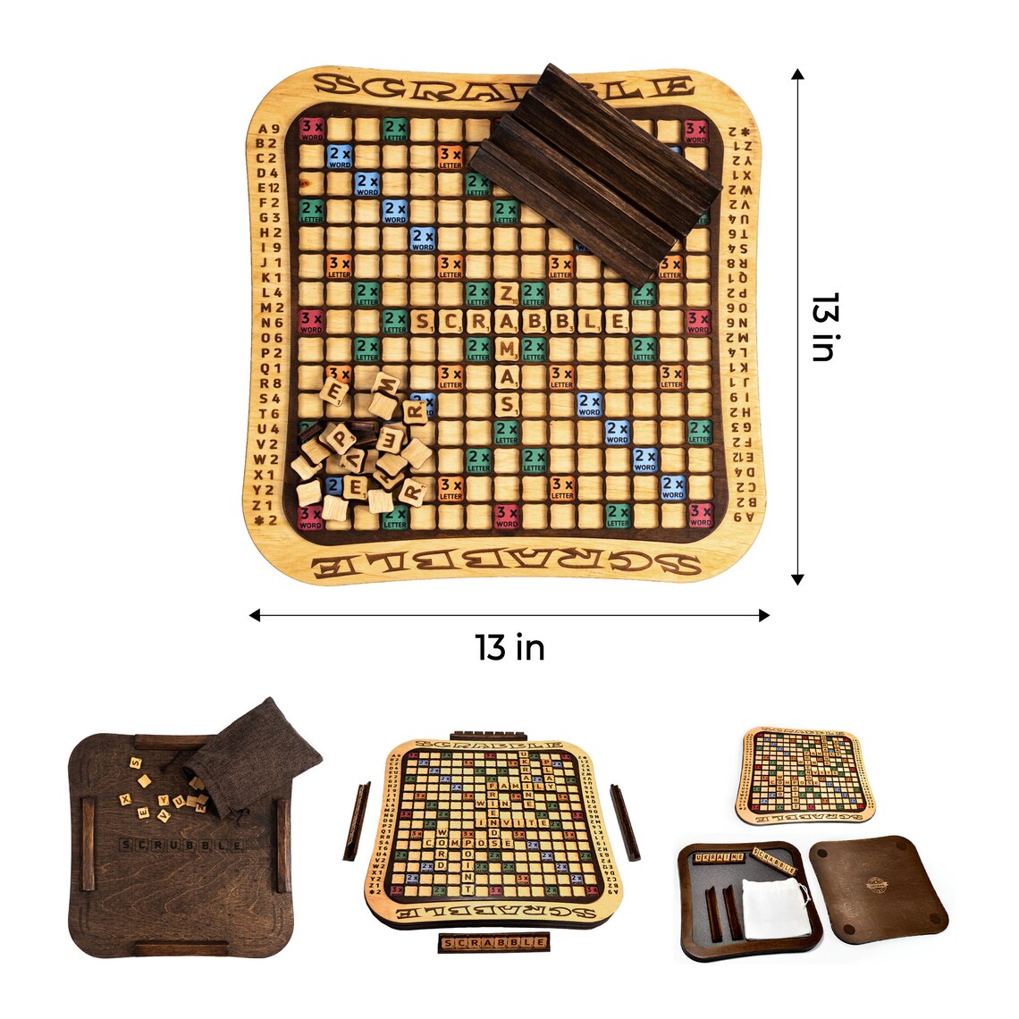 Personalized Scrabble Game Set Board Game for Family Personalized ...