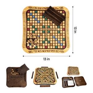 Personalized Scrabble Game Set Board Game for Family Personalized ...