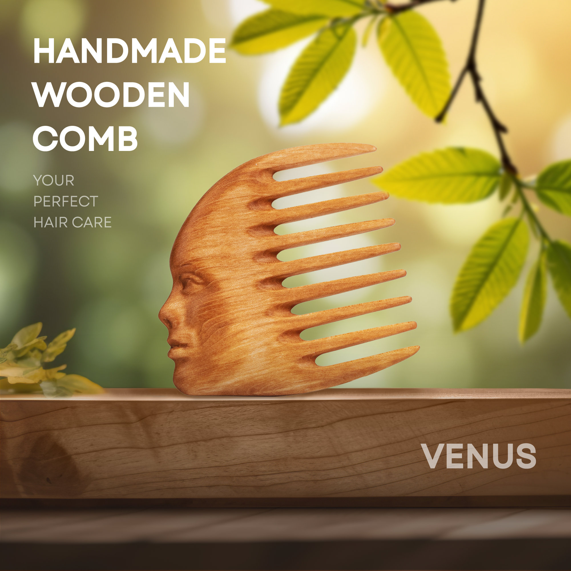 Women Wooden Hair Comb Personalized Gift for Girlfriend Comb for Curly ...