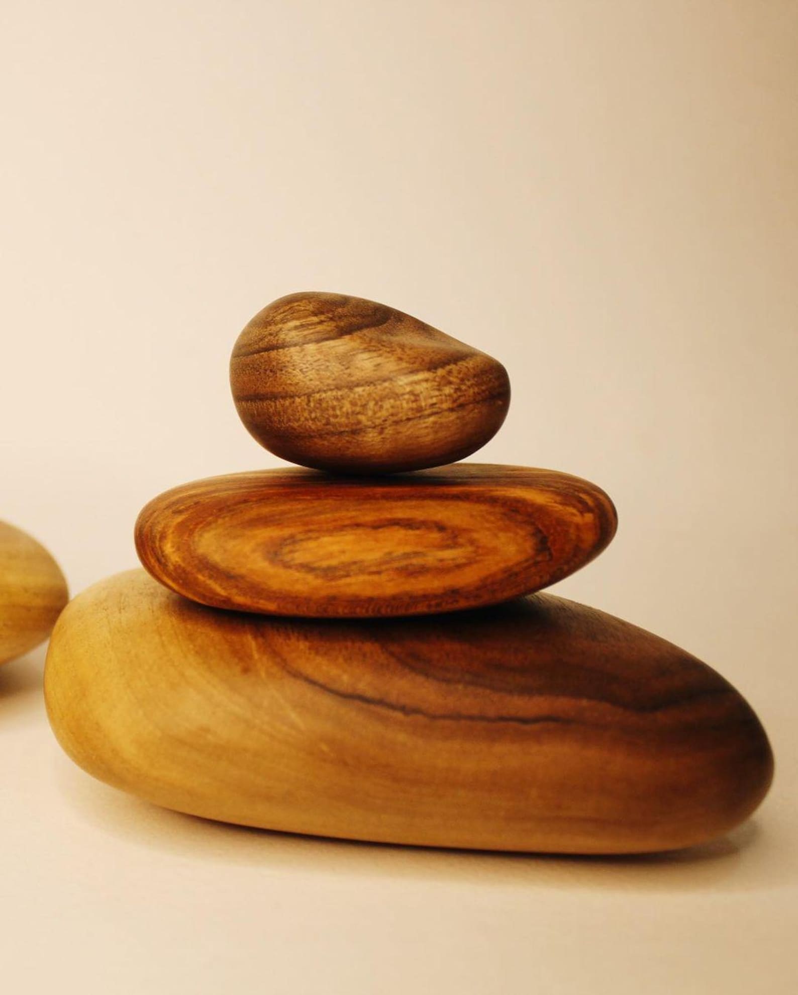 Wooden Stones Decor Natural Wooden Pebbles Handmade Wooden Rocks for ...