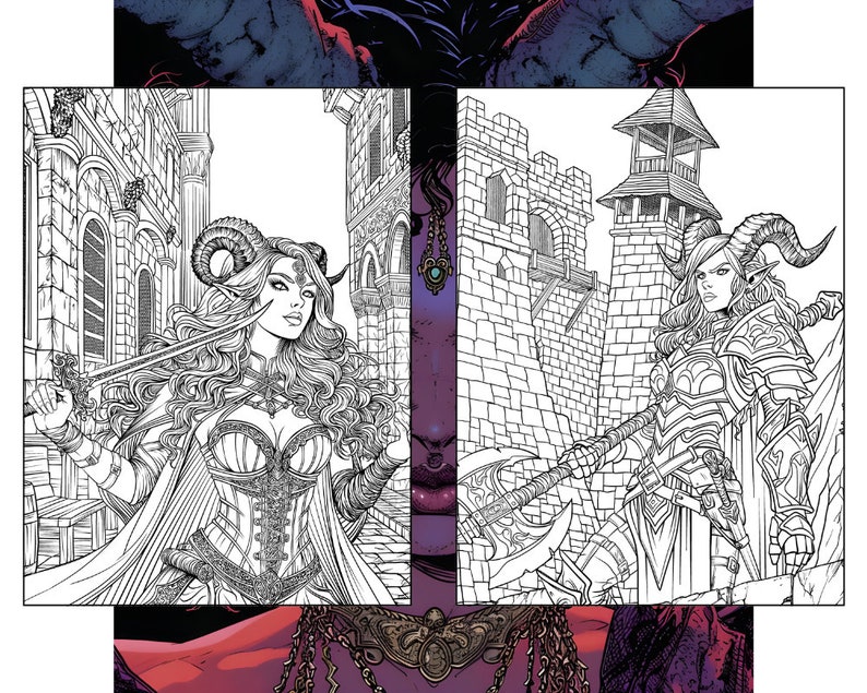 50 Tiefling Characters From Dungeons and Dragons - Adult Coloring Pages ...